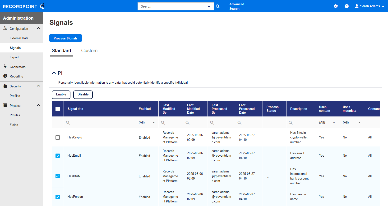Product Update: Signals Enhancements – RecordPoint