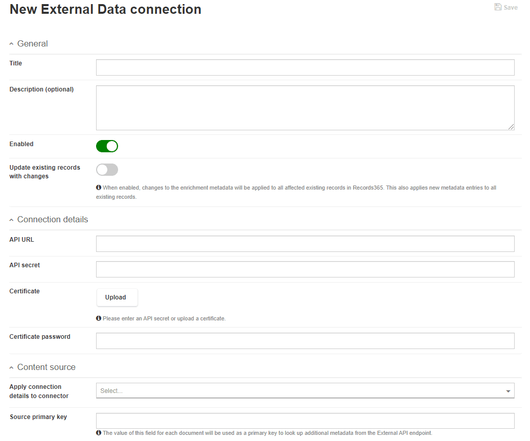 Enabling External Data – RecordPoint