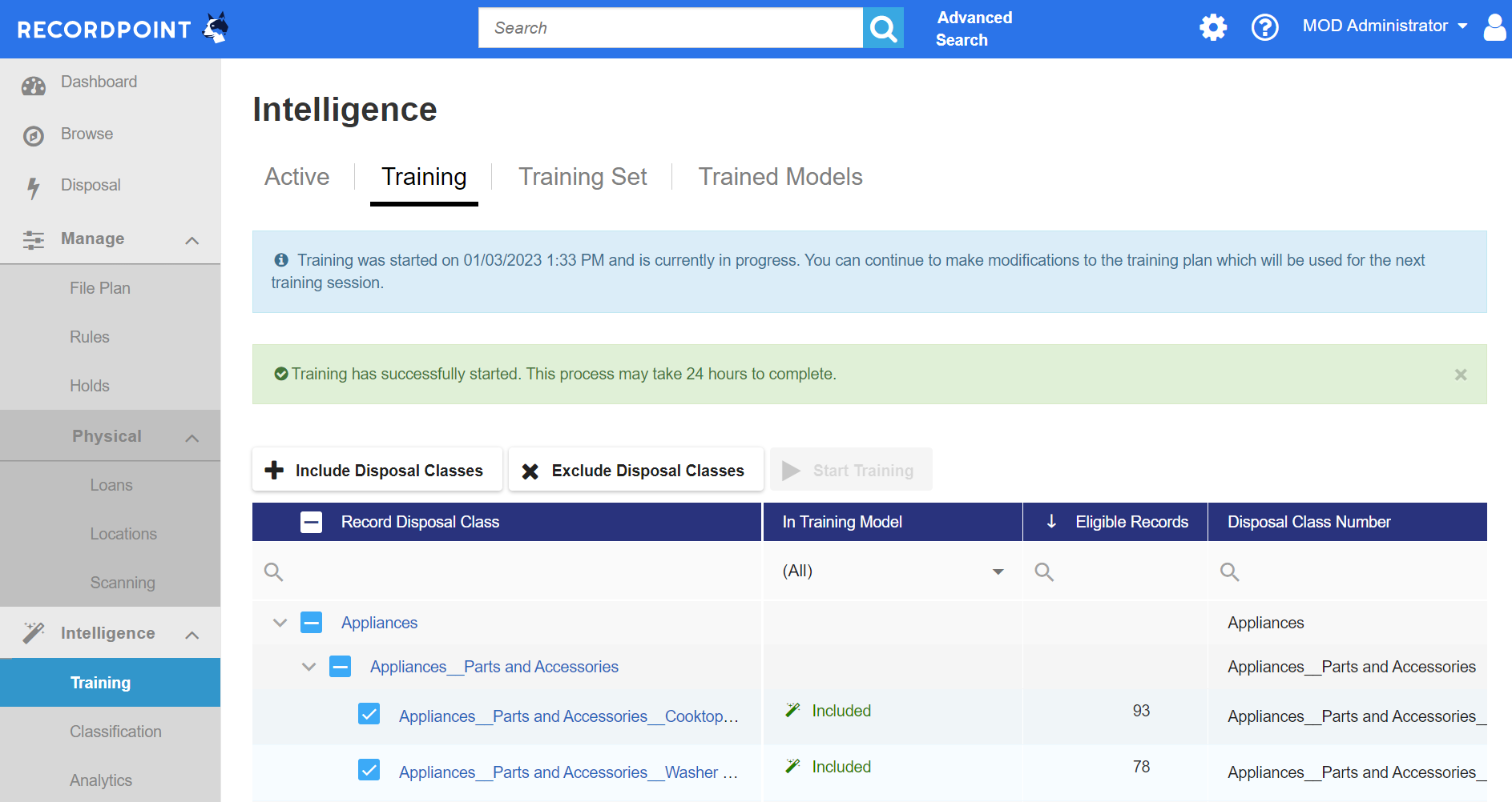 Training – RecordPoint