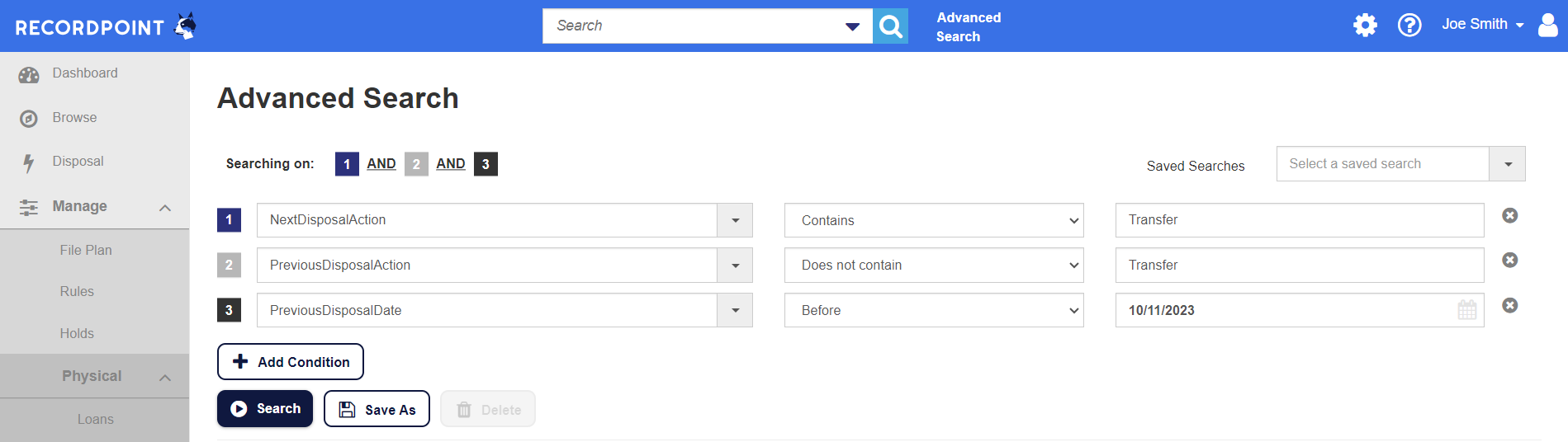 Transfers – RecordPoint
